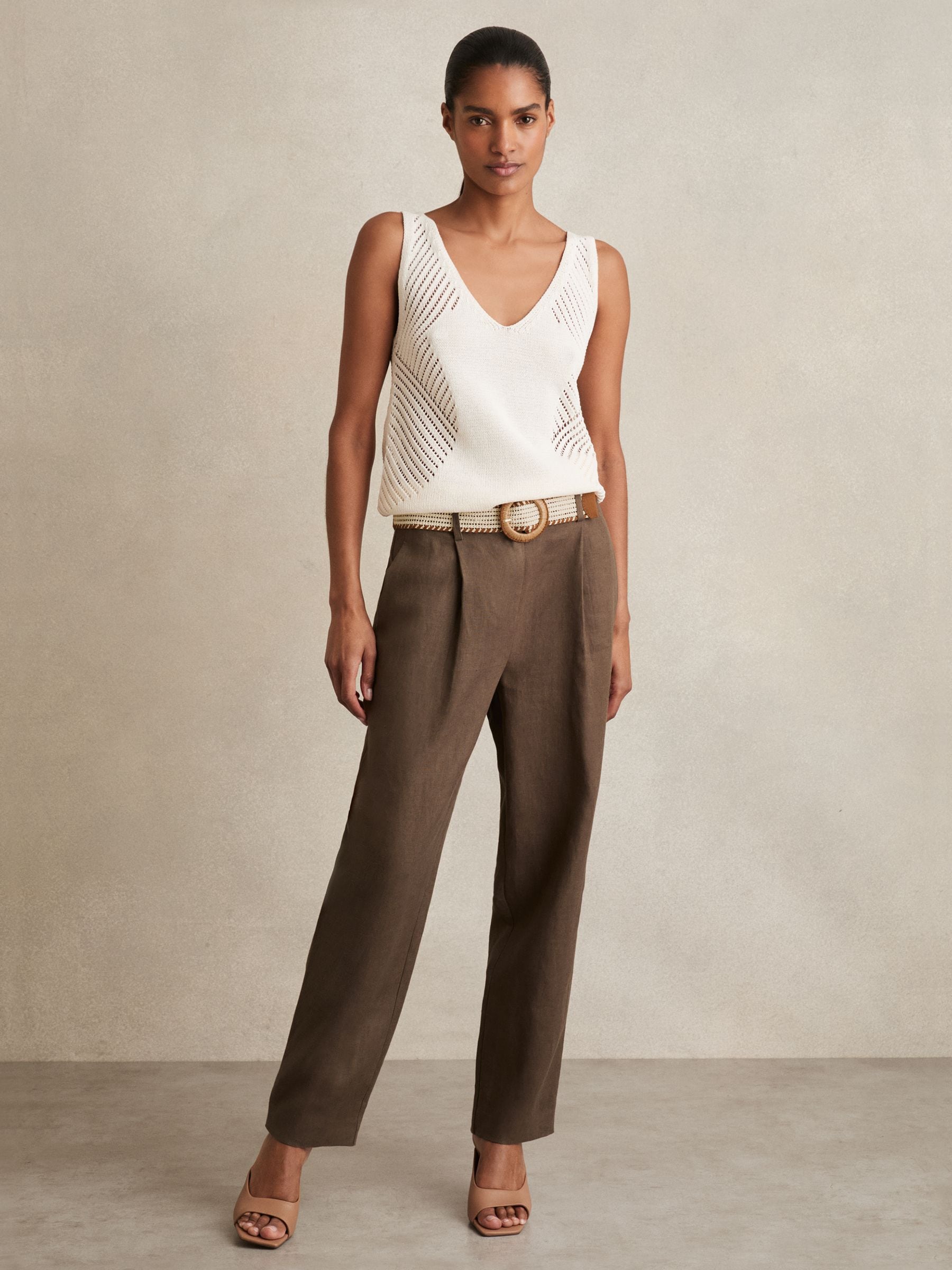 REISS Reiss Beau Linen Trousers